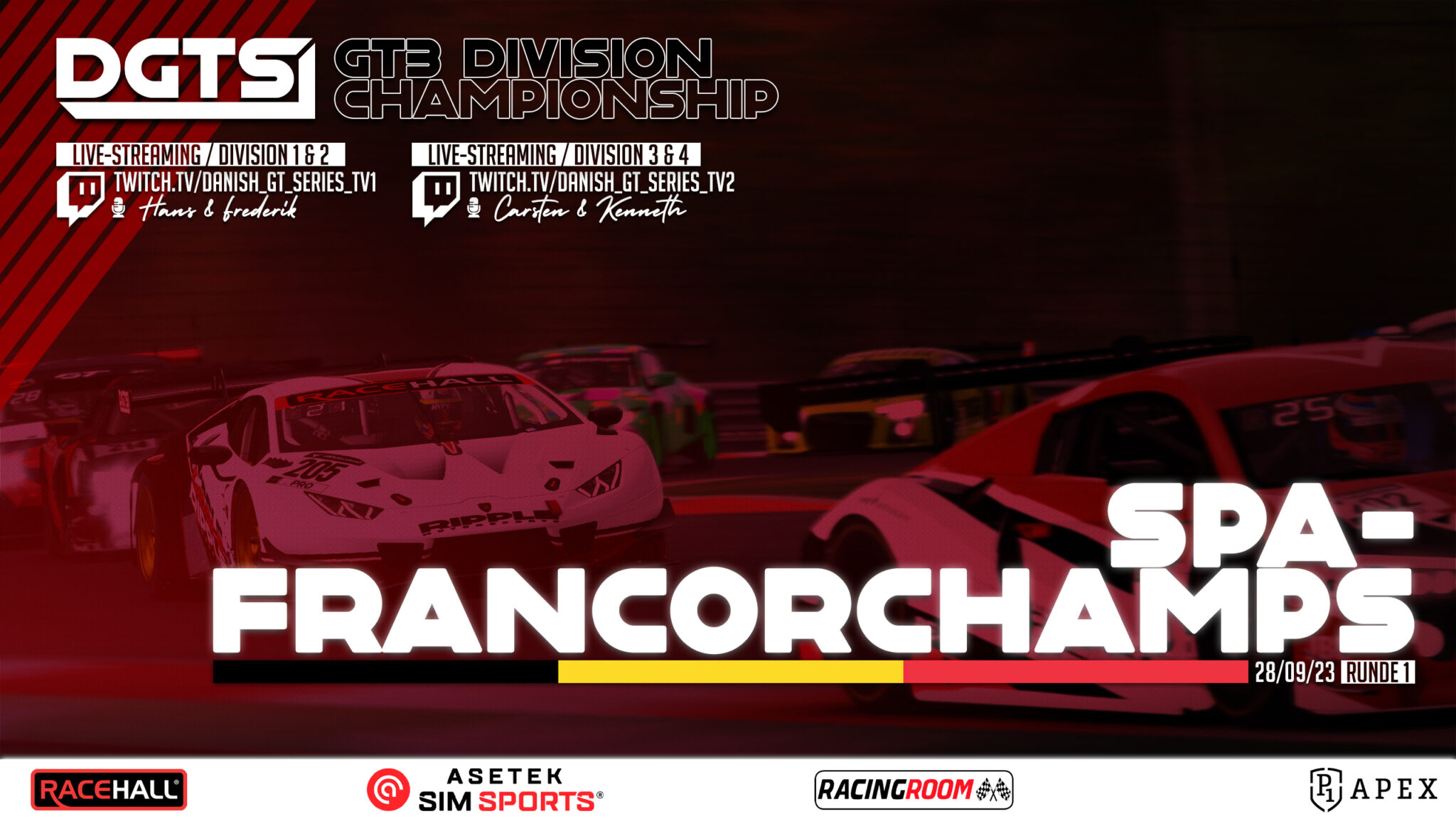 Løb 1 DCS Sæson 4 Spa – Danish GT Series